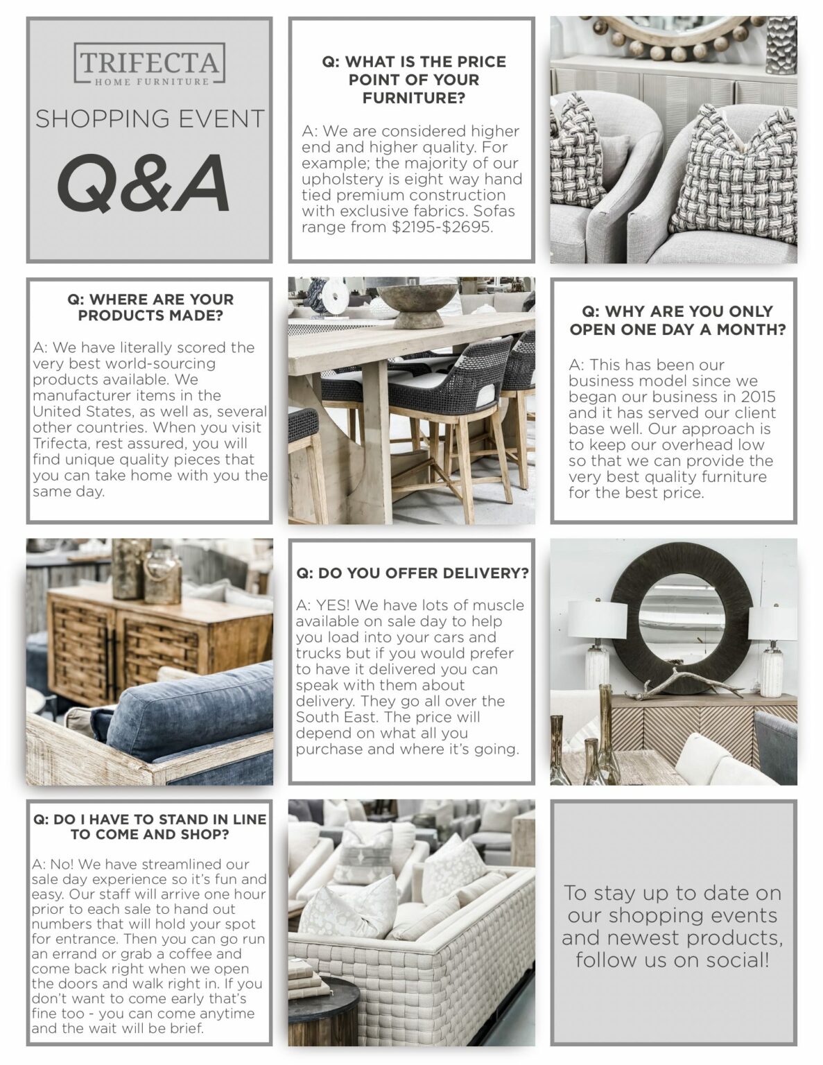 Trifecta Home Furniture - Grand Opening July 16 - Sleiman Enterprises